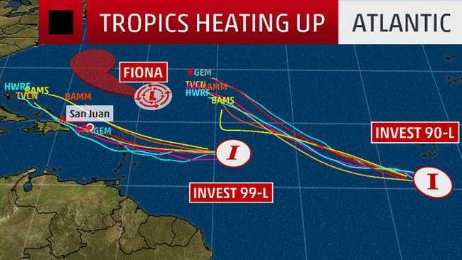 3 tropical systems brewing in Atlantic Ocean