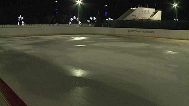 Ice rink melting