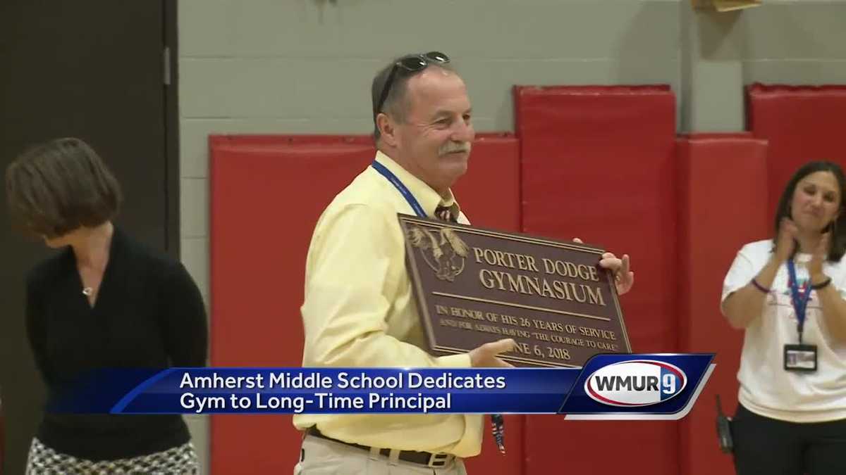 Amherst Middle School dedicates gym to long-time principal