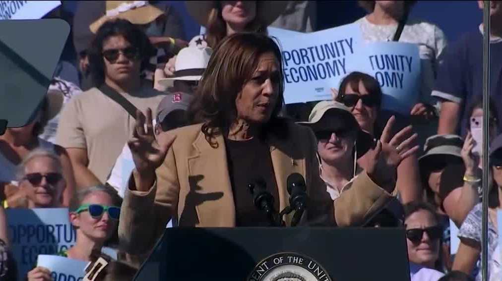 Kamala Harris speaks at rally in North Hampton, NH