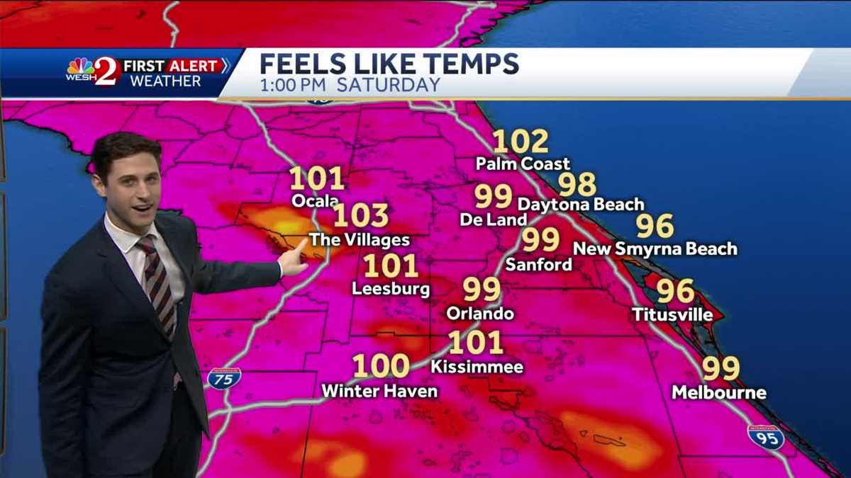 Hot & humid Saturday morning forecast