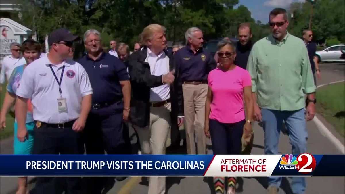 President Trump tours hurricane damage