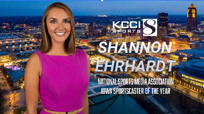 Shannon Ehrhardt earns Iowa sportscaster of the year honor
