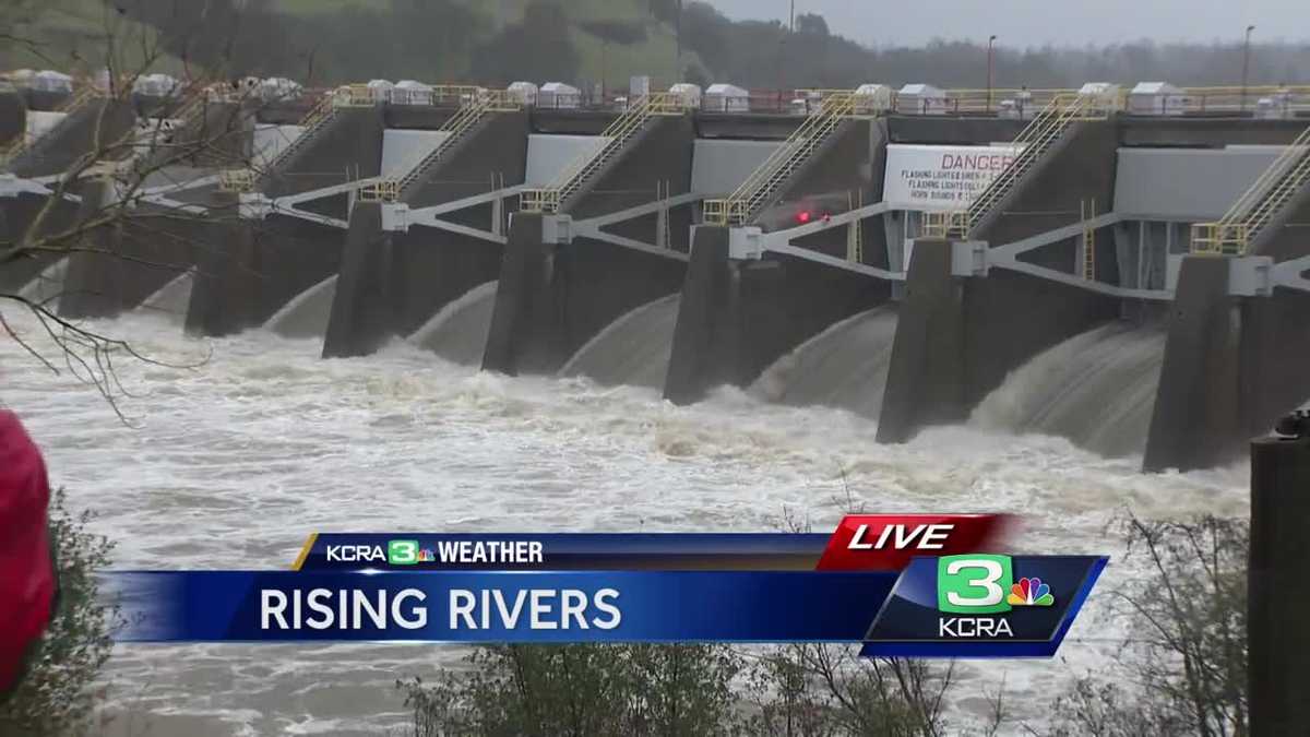 Rivers rise after water is released from dam