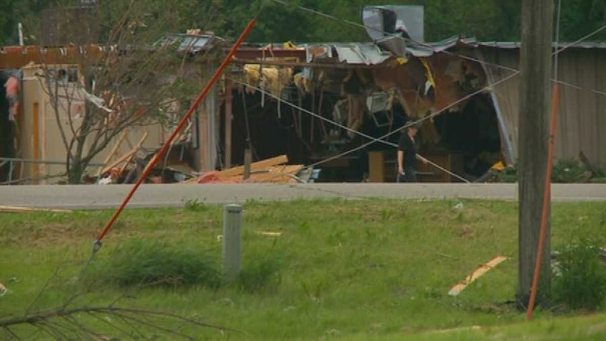 Buildings destroyed in reported tornado