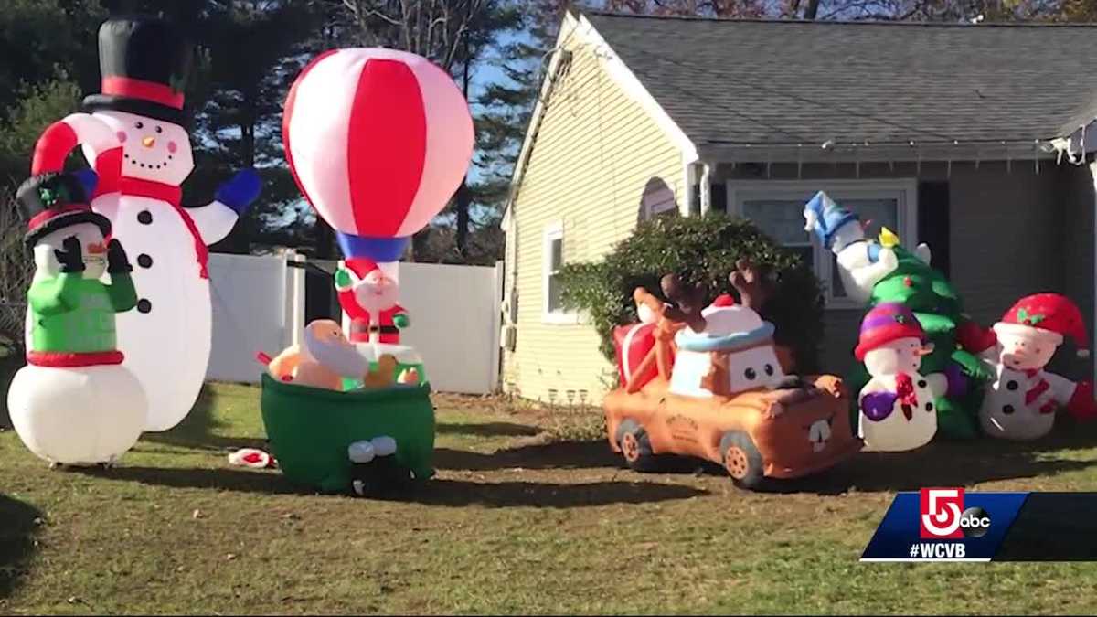 'My heart just sunk;' Family's 12 inflatable decorations slashed by vandals