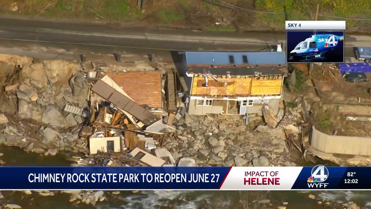 Chimney Rock announces reopening date after Helene devastation