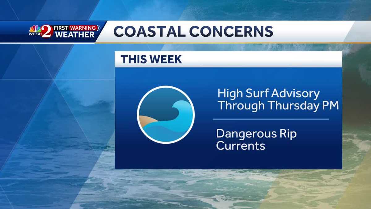 Dangerous rip currents, high surf expected along the coast