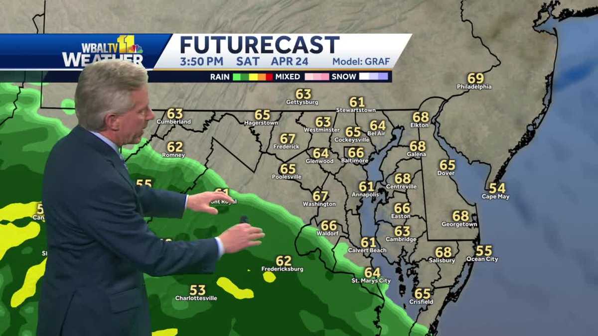 Wet weather coming in for parts of weekend