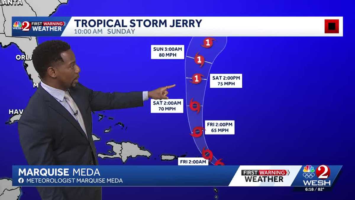 Tropical Storm Jerry Prolongs Rough Surf Across the Atlantic