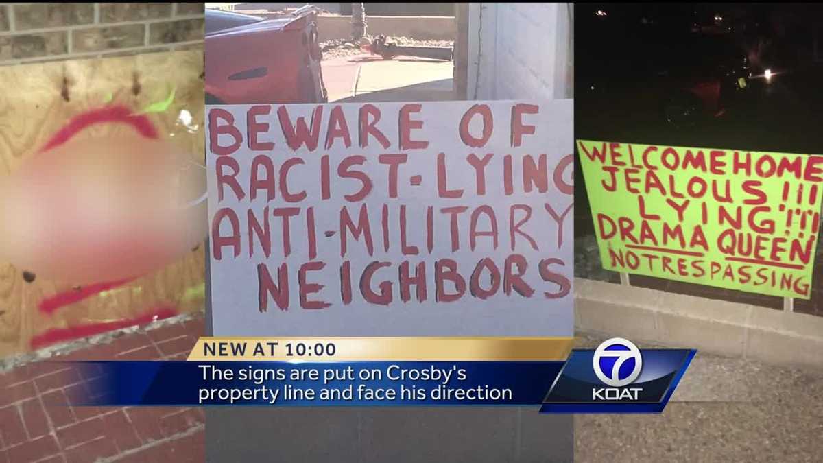 Video: Neighbor rude signs