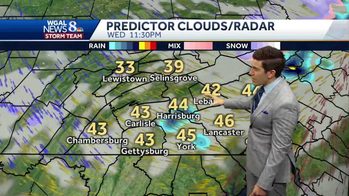 Pleasant Wednesday, showers return Friday
