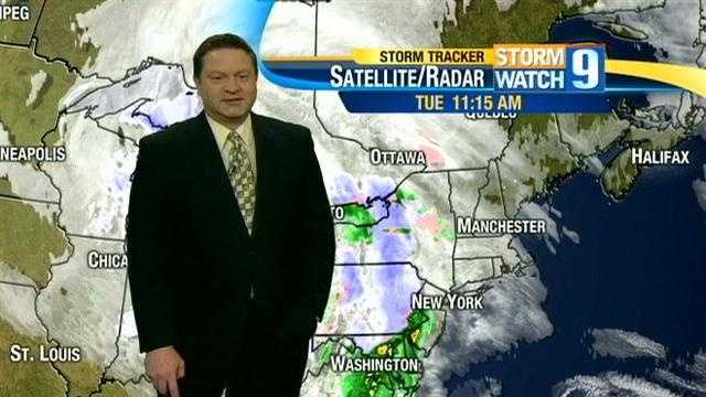 Rain, snow move in Tuesday evening