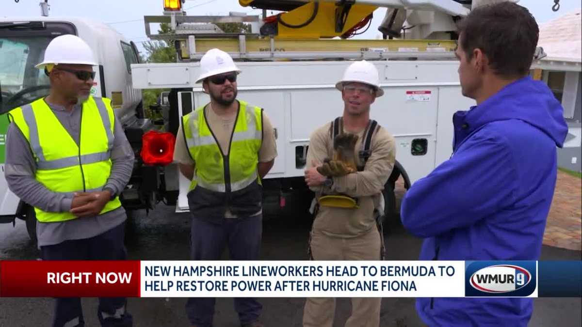 New Hampshire lineworkers help in Bermuda after Hurricane Fiona