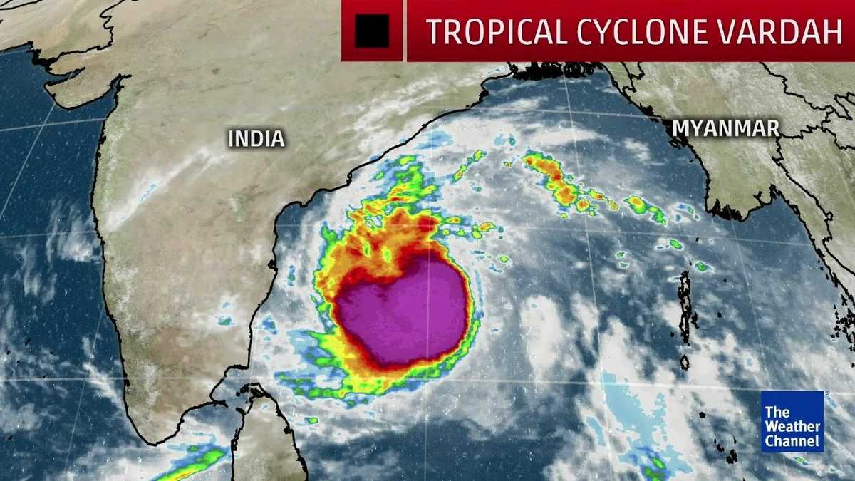 Tropical Cyclone Vardah Threatens India