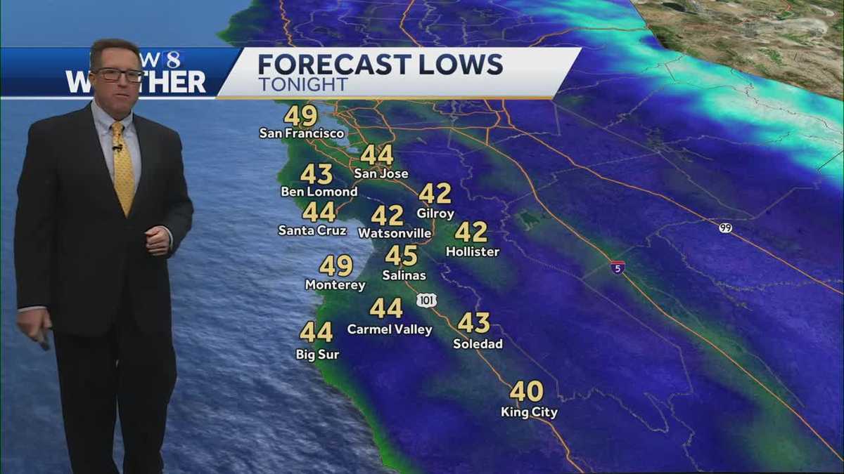 Seasonably cool Tuesday expected for the Central Coast