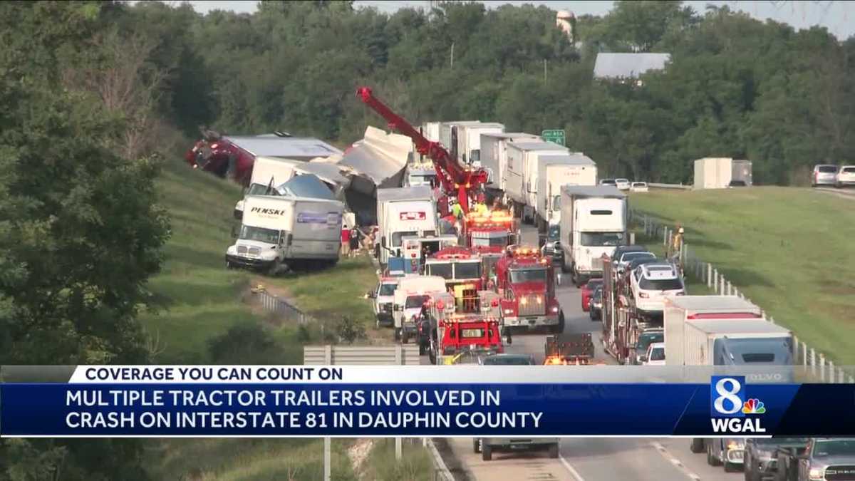DAUPHIN COUNTY: Tractor trailers crash on Interstate 81