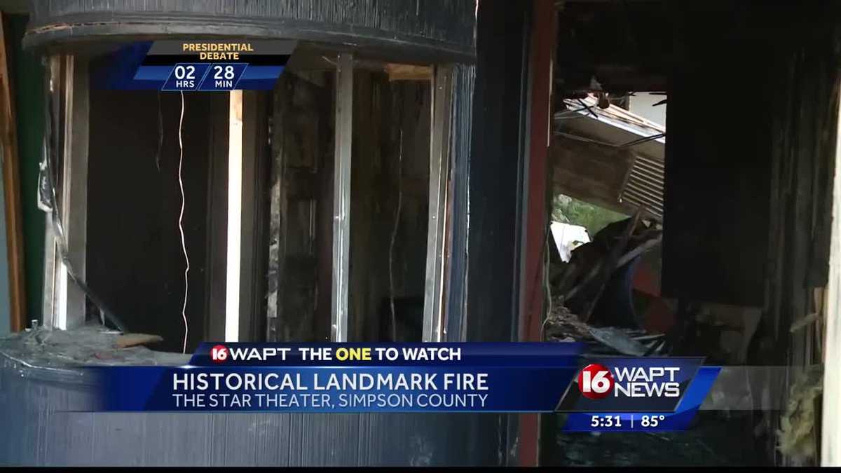 Historic theater catches fire