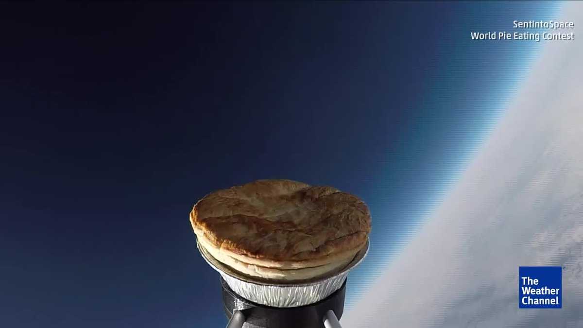 First pie launched into stratosphere