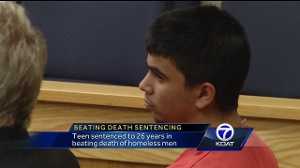 Teen sentenced to 26 years in beating death of homeless men