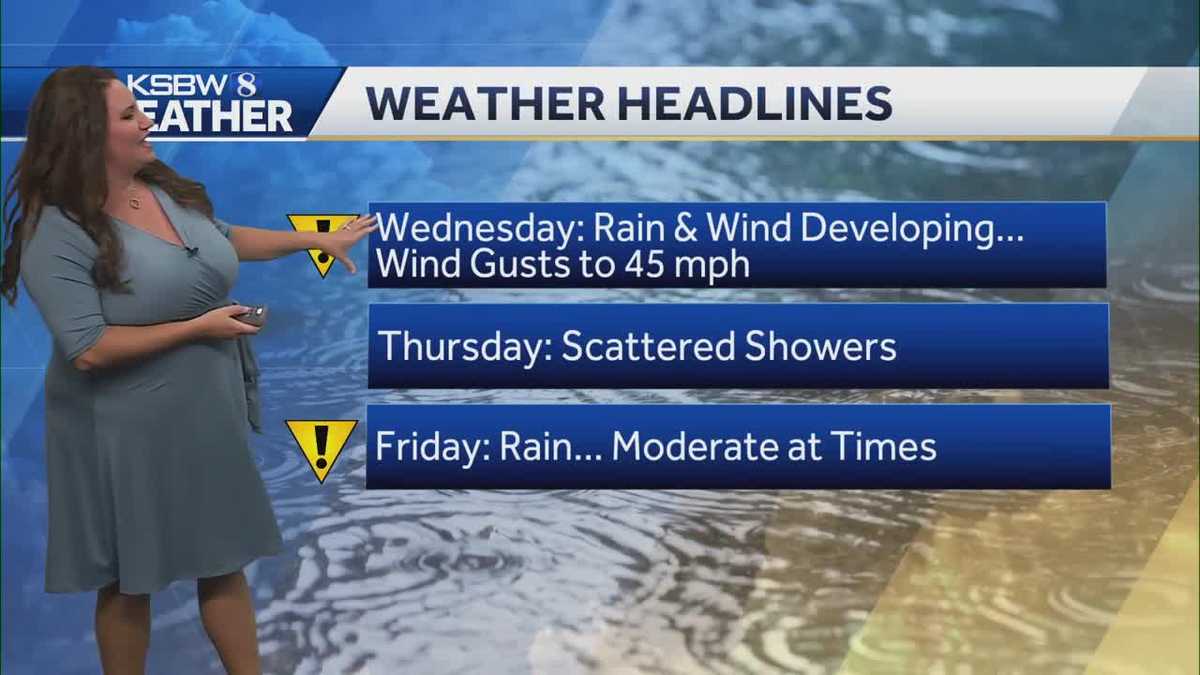 Rain and wind developing on Wednesday