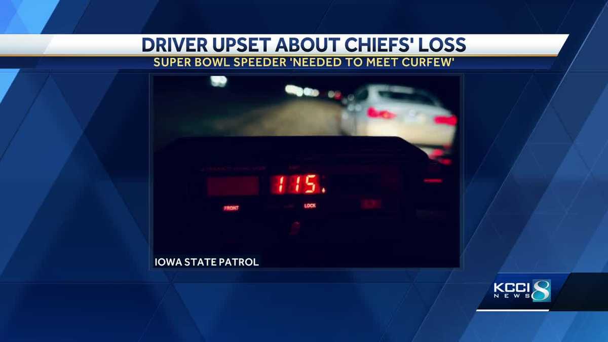 Iowa driver has creative excuse for speeding on Super Bowl Sunday