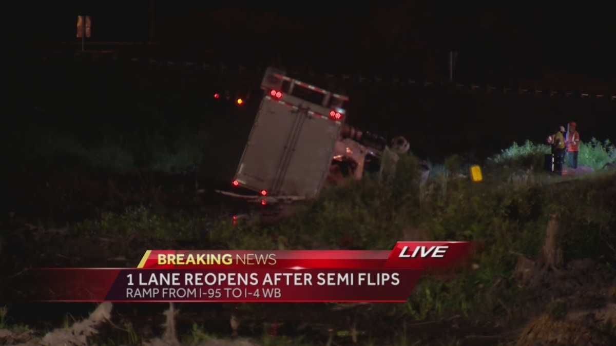 Driver killed in big rig crash on I-95 exit ramp
