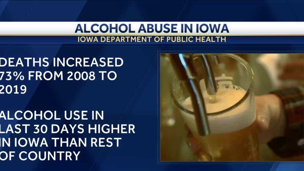 Alcohol-related deaths in Iowa have increased tremendously
