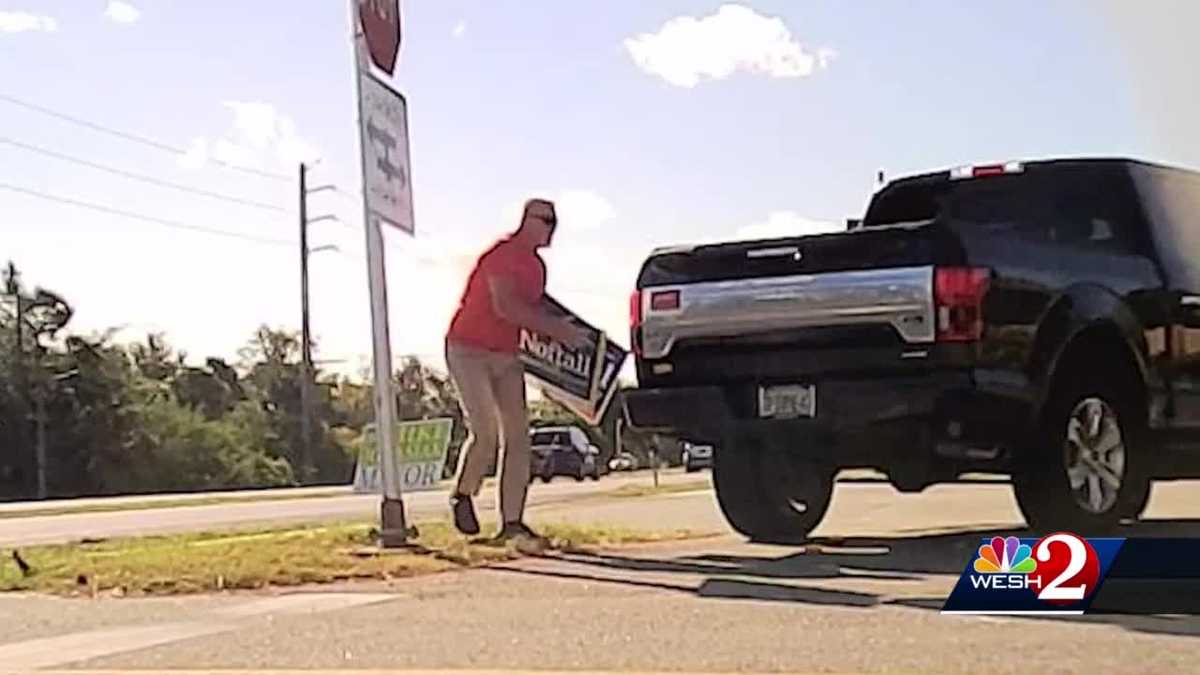 Edgewater mayor candidate accuses former mayor of stealing signs