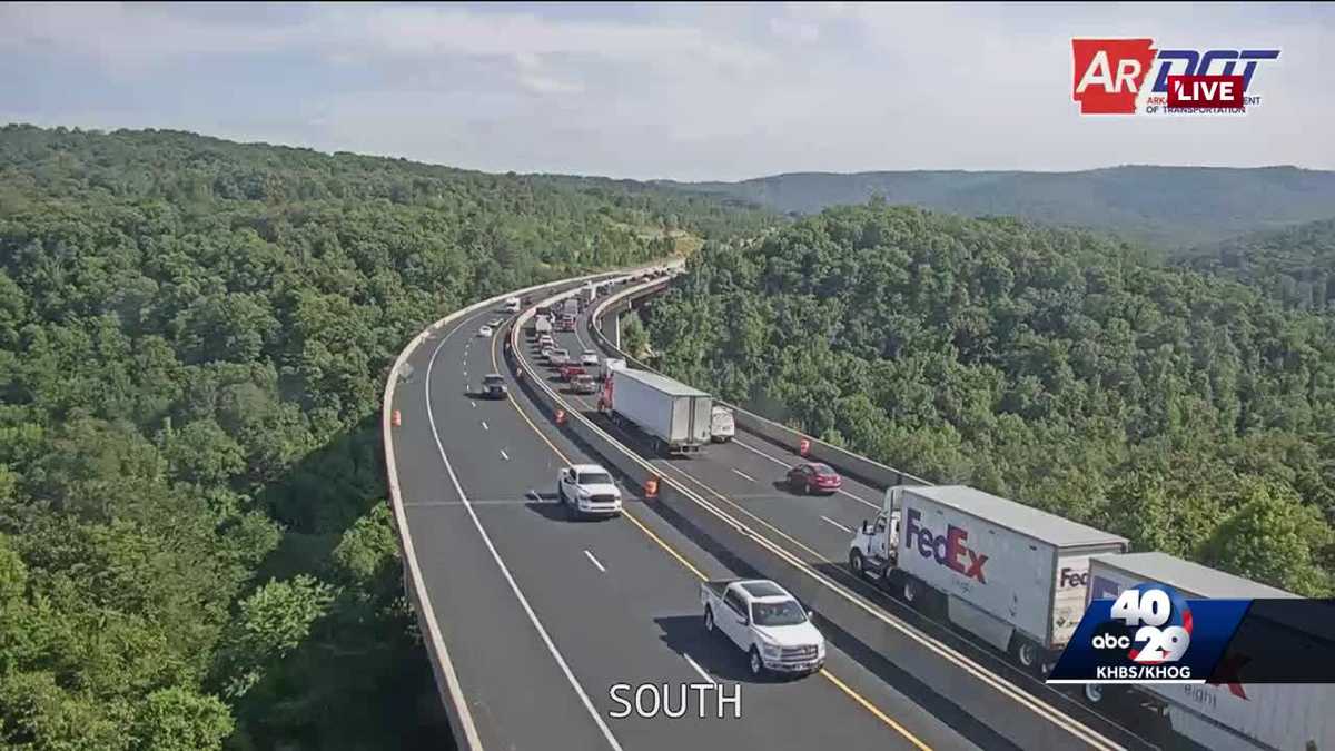 Heavy backup on I-49 near Bobby Hopper Tunnel