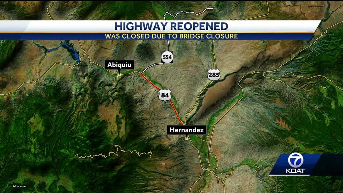 Rio del Oso Bridge reopened