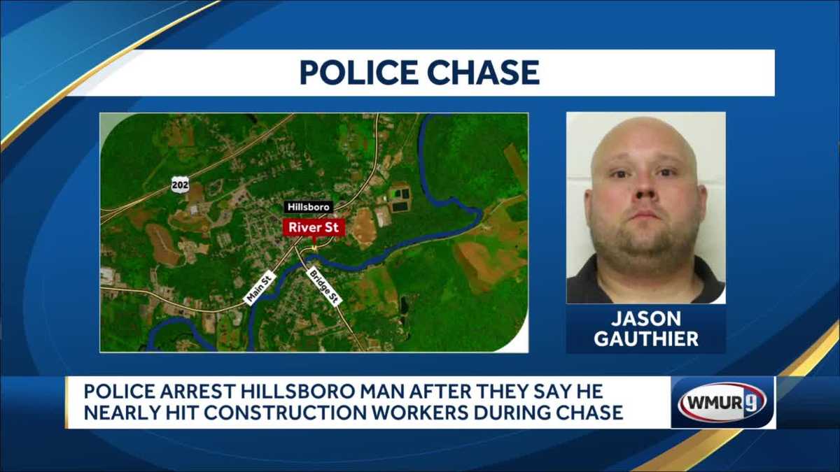 Police arrest man from Hillsboro, NH, after pursuit