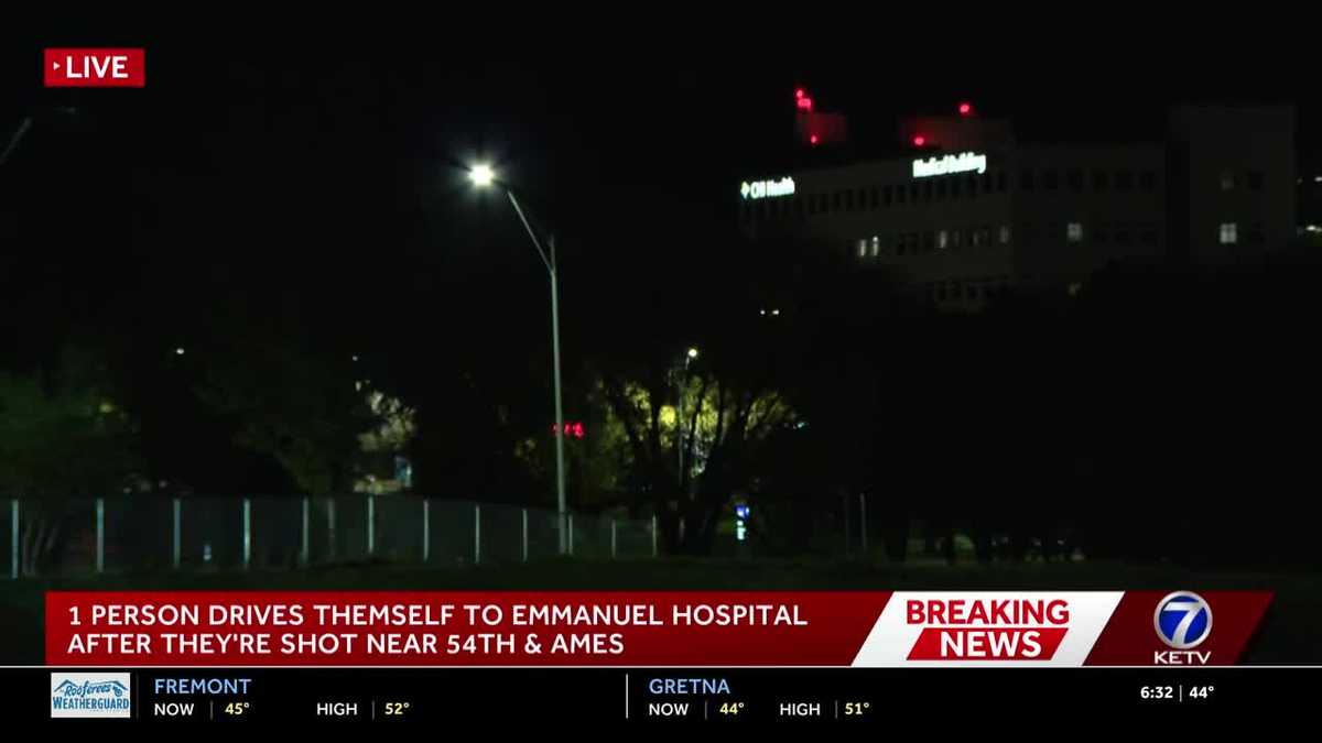 One person drives self to hospital with gunshot wounds