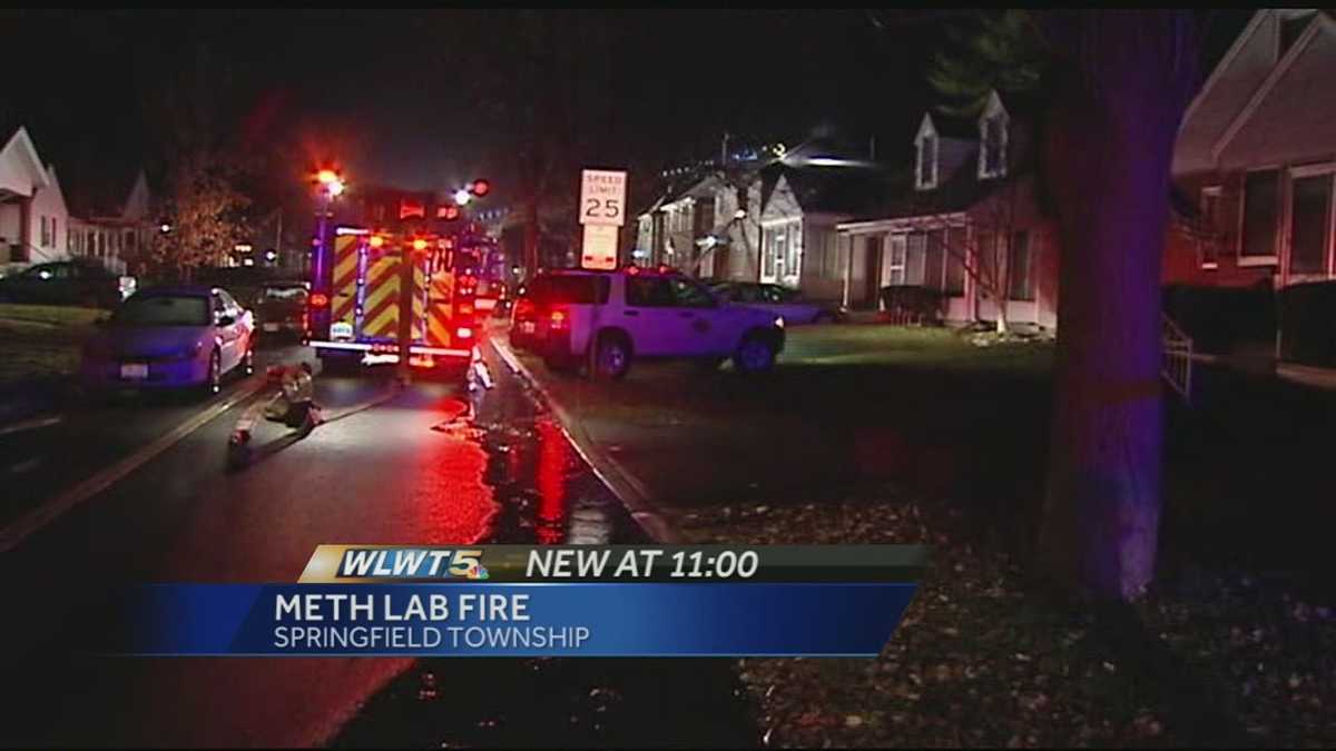 Man burned in meth lab fire
