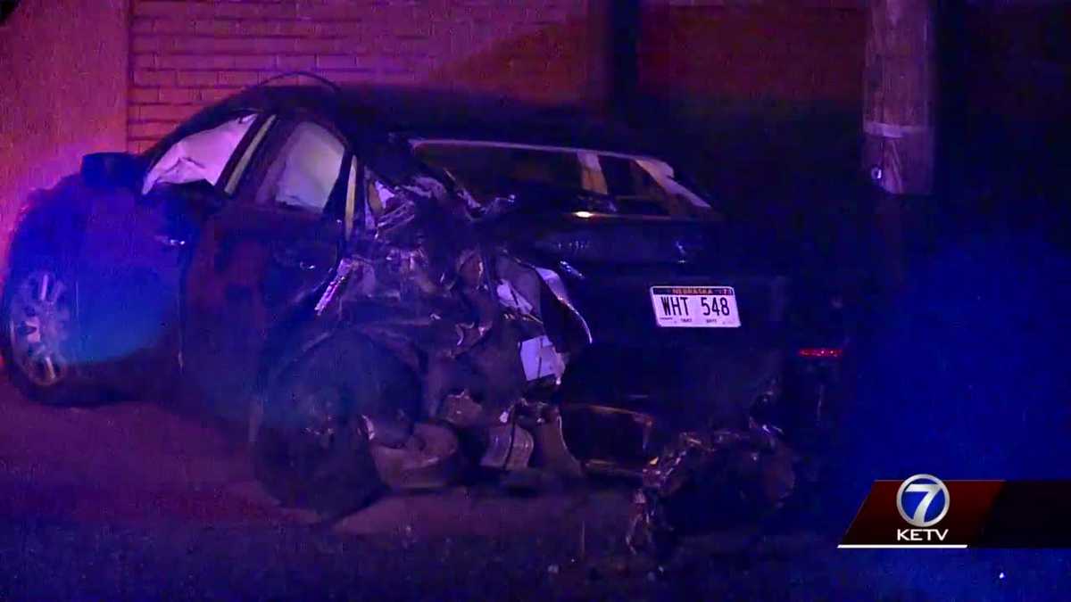 Car crashes into power lines near 33rd and Lake Sunday morning