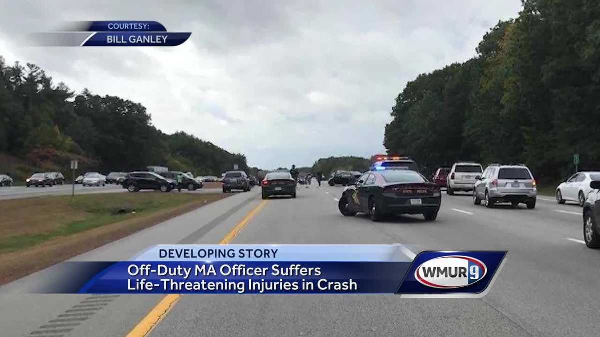 Mass. police officer in critical condition after North Hampton crash