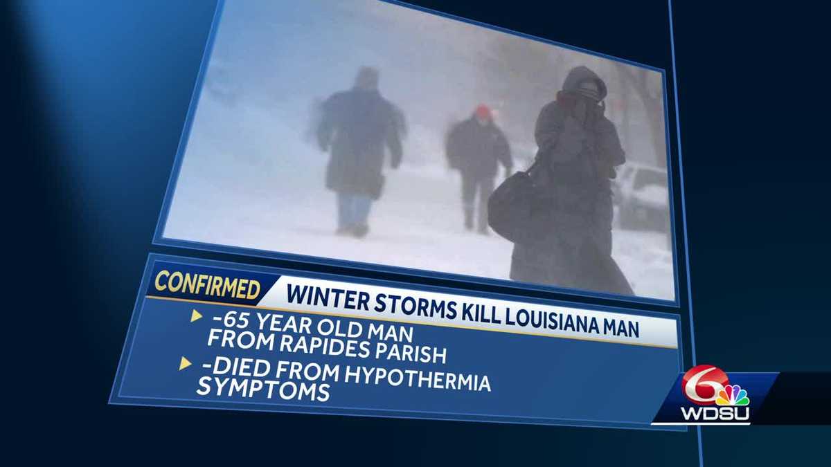Louisiana Department of Health confirms cold-weather death