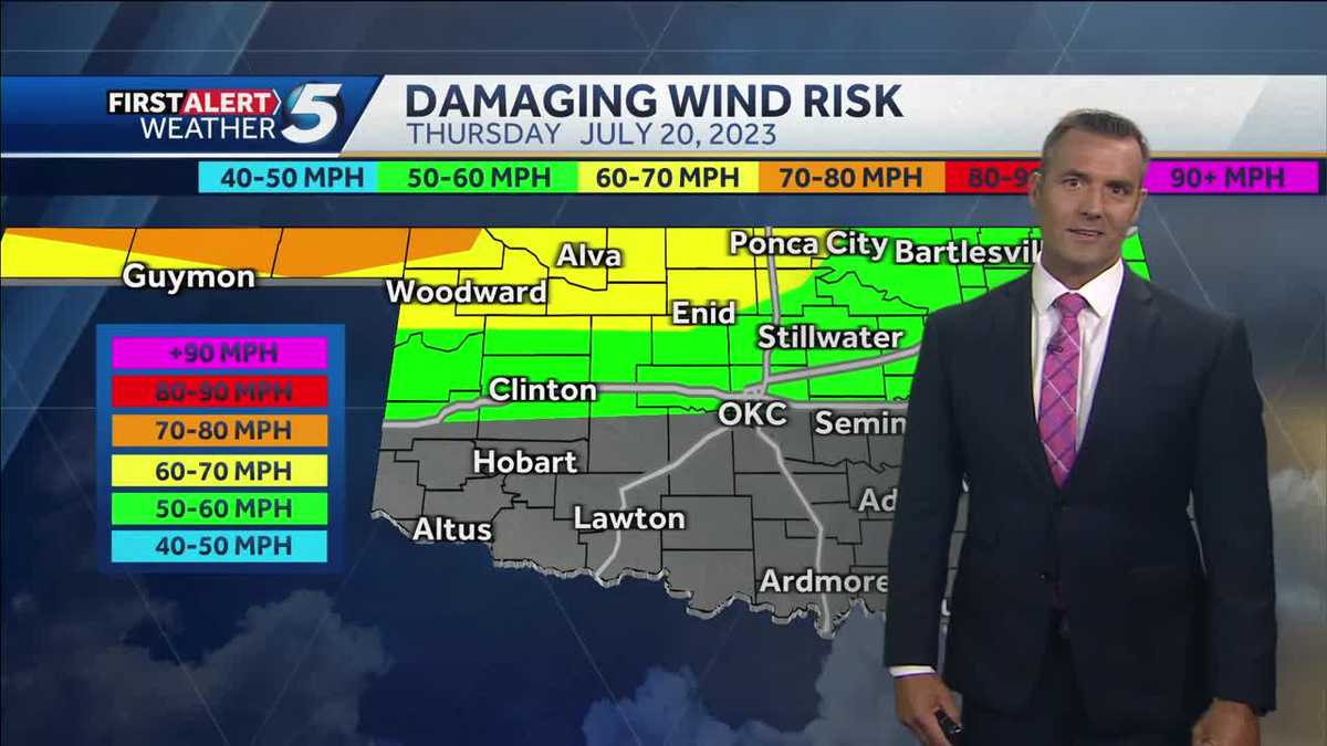 TIMELINE: Oklahoma could see damaging winds late Thursday