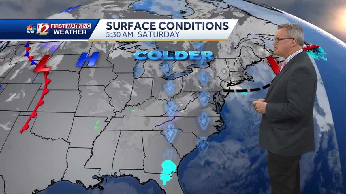 WATCH: Cold air is rushing into the Triad, dropping weekend temperatures