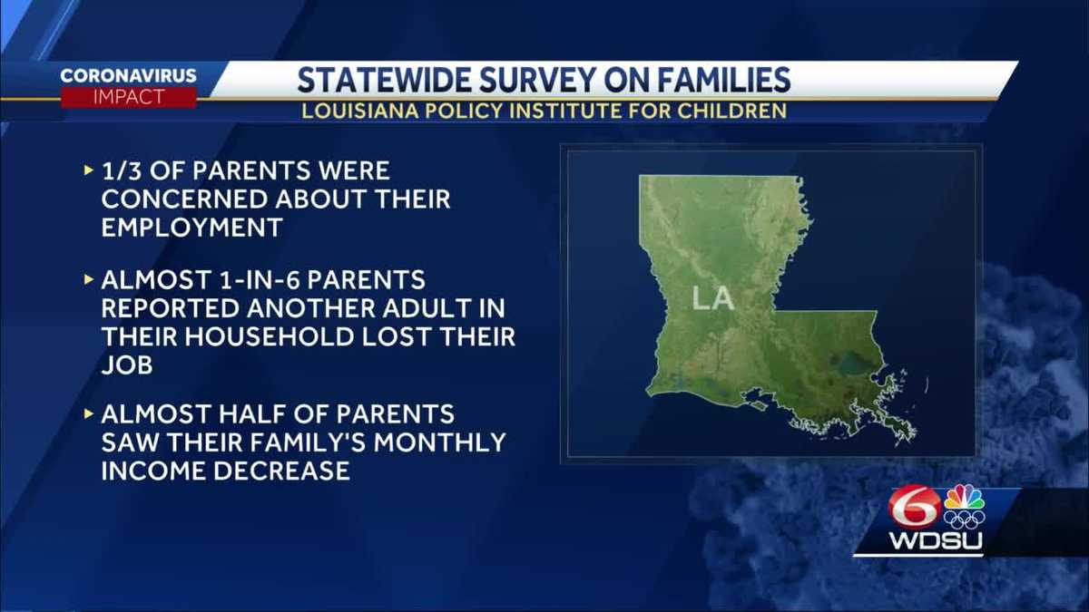 Study finds 1 in 6 Louisiana families saw lost income during pandemic