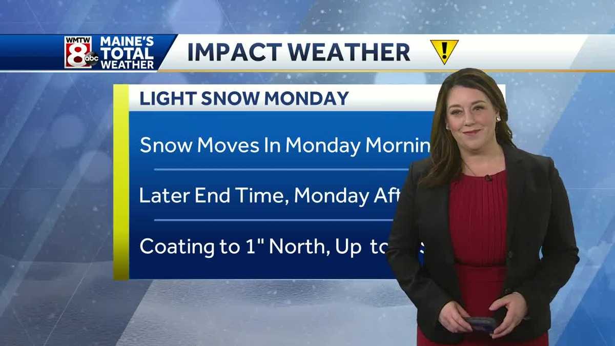 Snow moves in Monday, one of three storms we’re tracking.