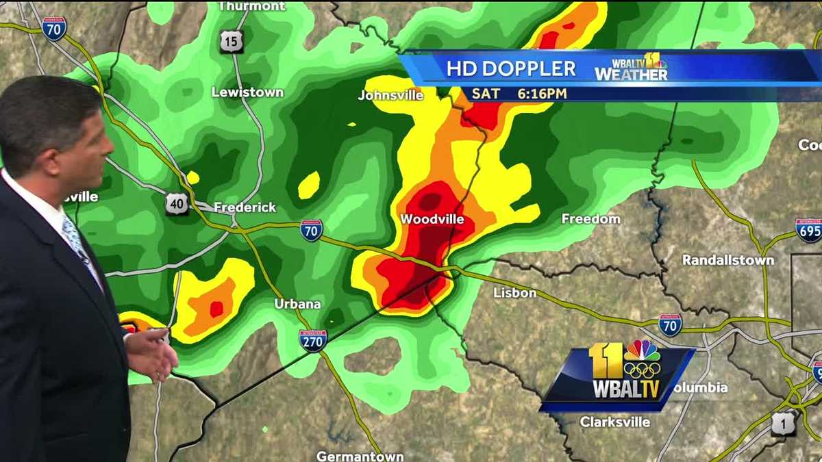 Severe Storms Moving Through Maryland Saturday Evening