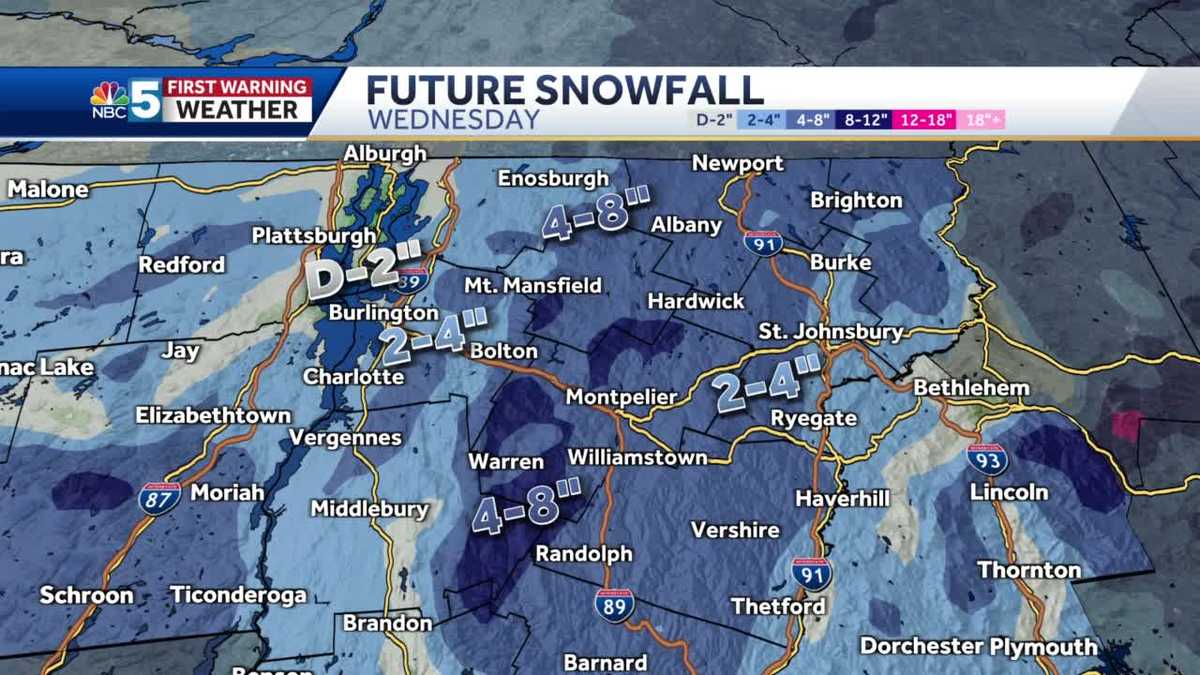 Season's first snowfall arriving Wednesday