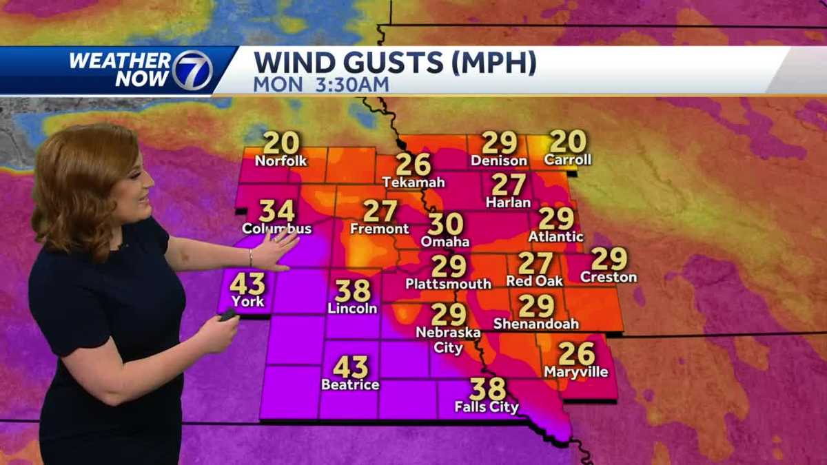 Warm and windy Sunday, hot and windy Monday