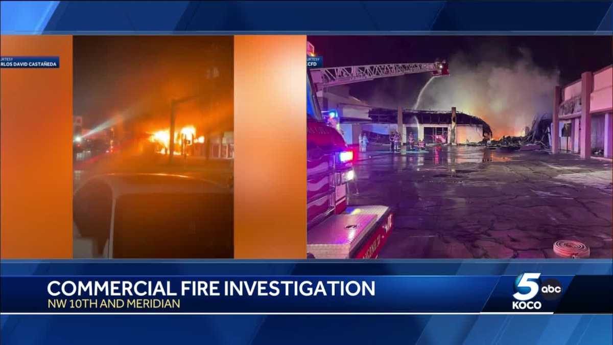 Oklahoma City fire crews respond to blaze at shopping center