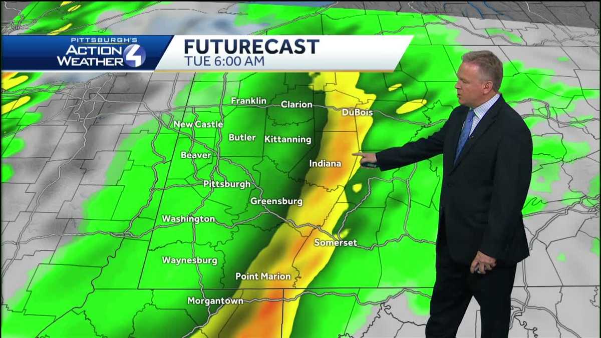 Pittsburgh's Action Weather forecast: Heavy rain to start Tuesday