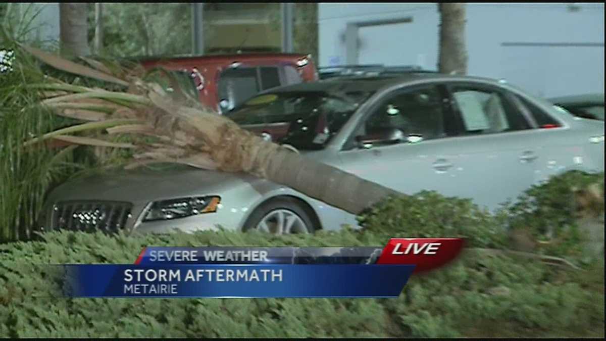 Surveying the aftermath of Monday's severe weather