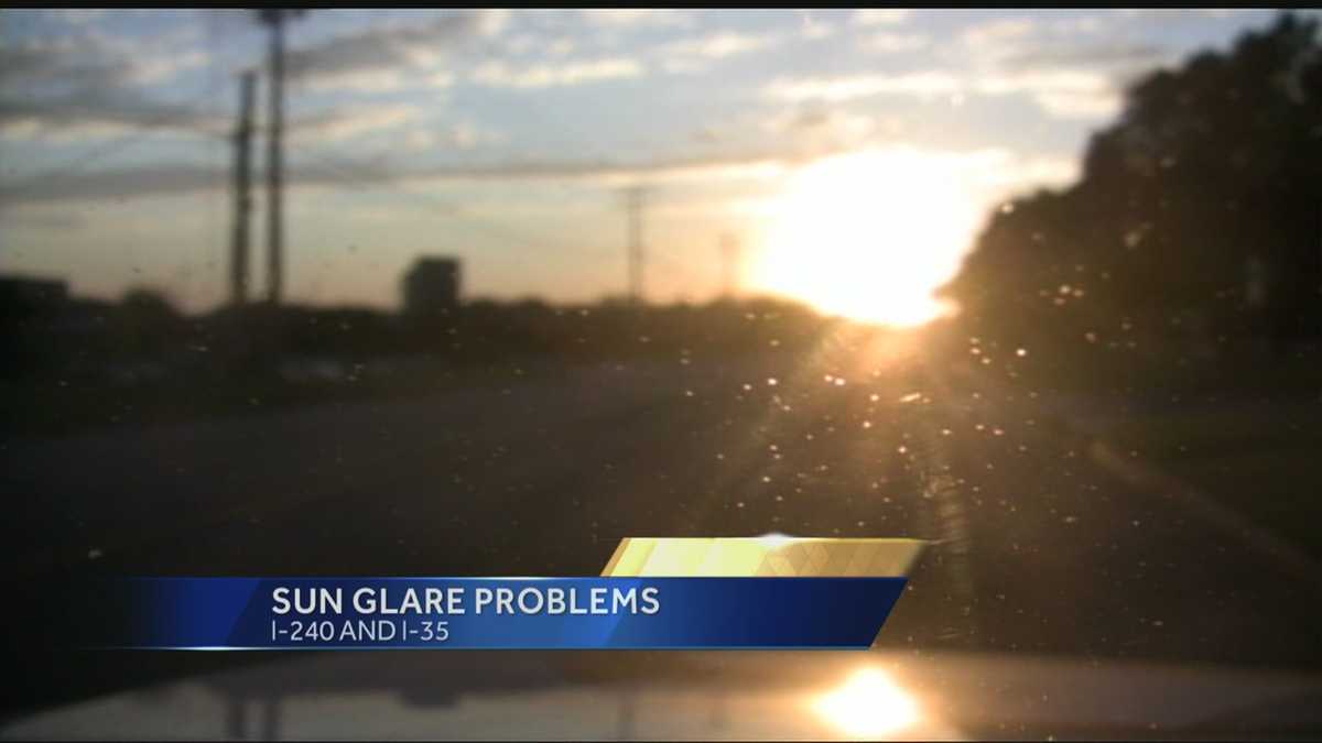 Sun glare shining a light on traffic issue