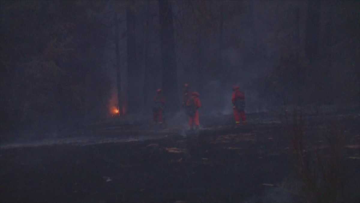 Grass fire burns close to homes in Nevada City