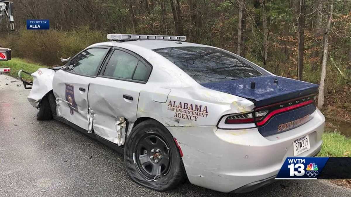 MOVE OVER: Truck crashes into Alabama State Trooper's cruiser, ALEA sends message